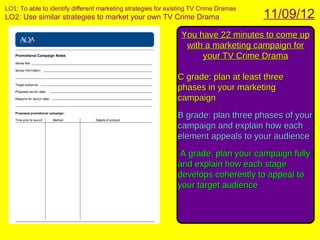 Tv crime drama marketing amend | PPT