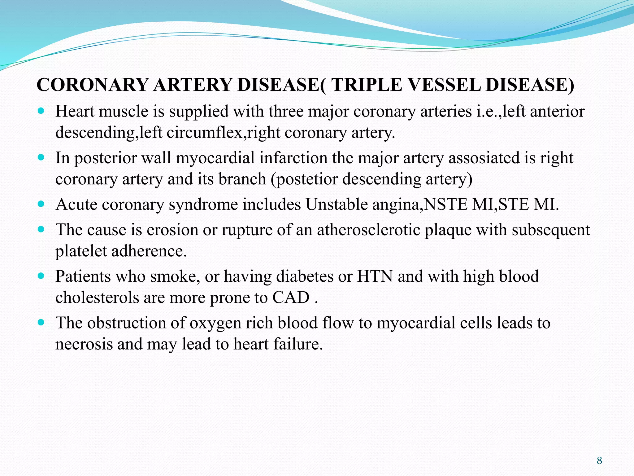 Coronary artery disease-Triple vessel disease | PPTX