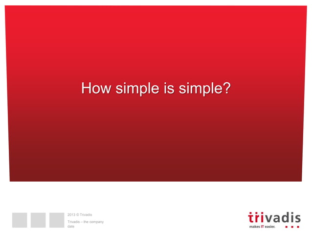 Trivadis Company Presentation - english | PDF