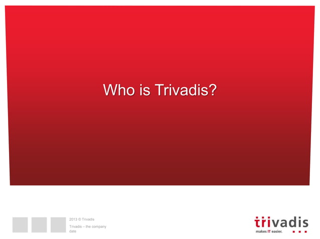 Trivadis Company Presentation - english | PDF