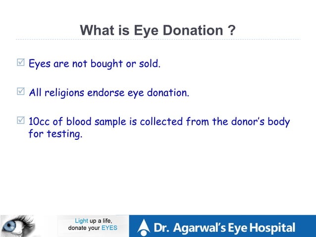 EYE DONATION | PPT | Eye and Vision Conditions | Diseases and Conditions