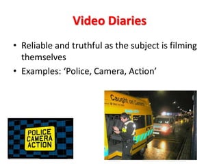 Tv documentaries styles and influences | PPTX | Documentary | Genres