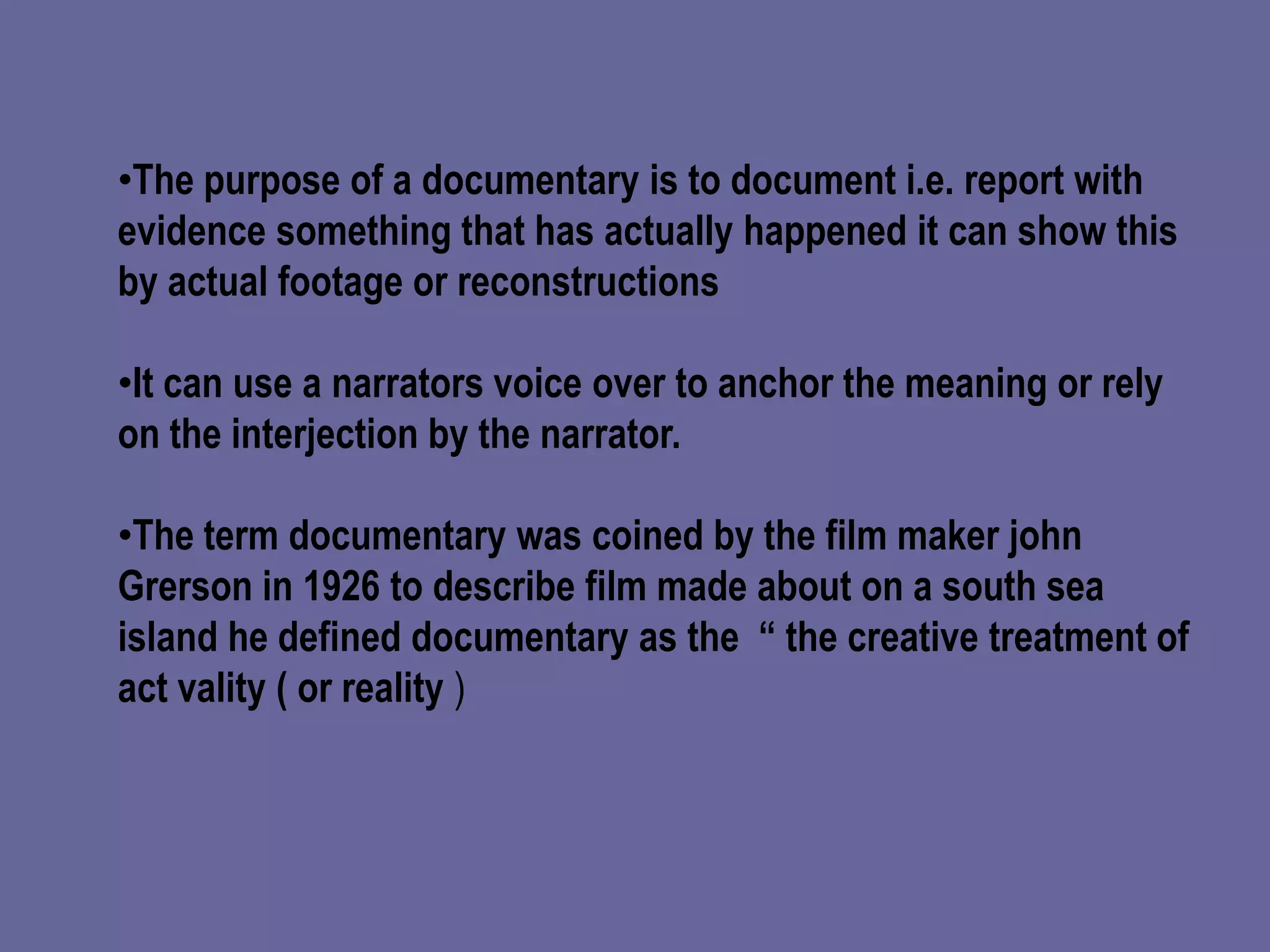 Tv documentary | PPTX