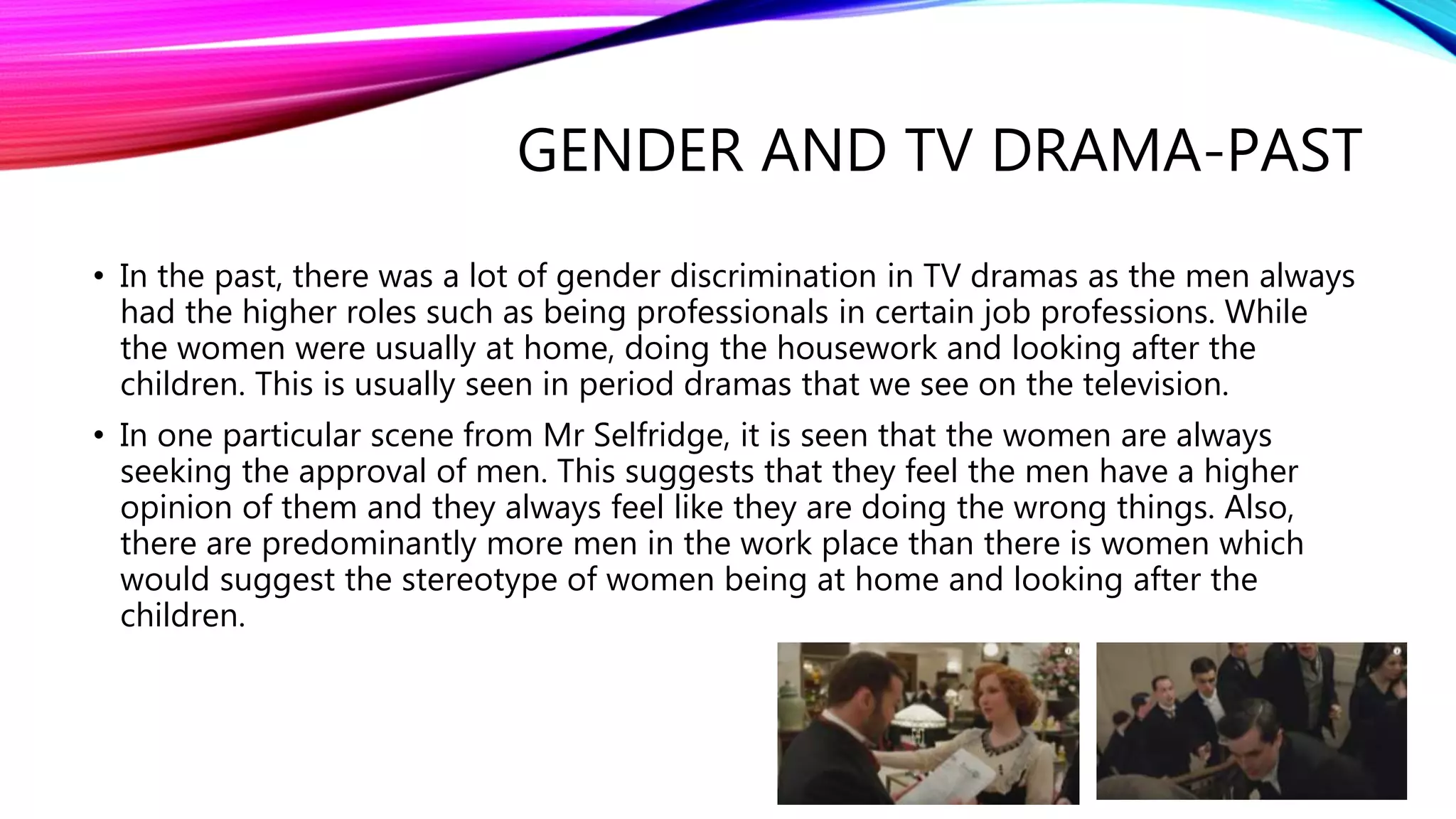 Representation of Gender in TV Dramas | PPTX