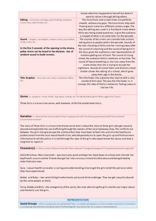Tv drama analysis template 2 | PDF