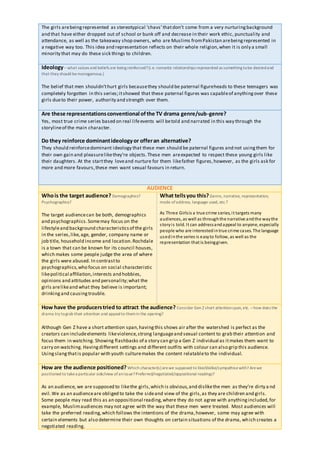 Tv drama analysis template 2 | PDF