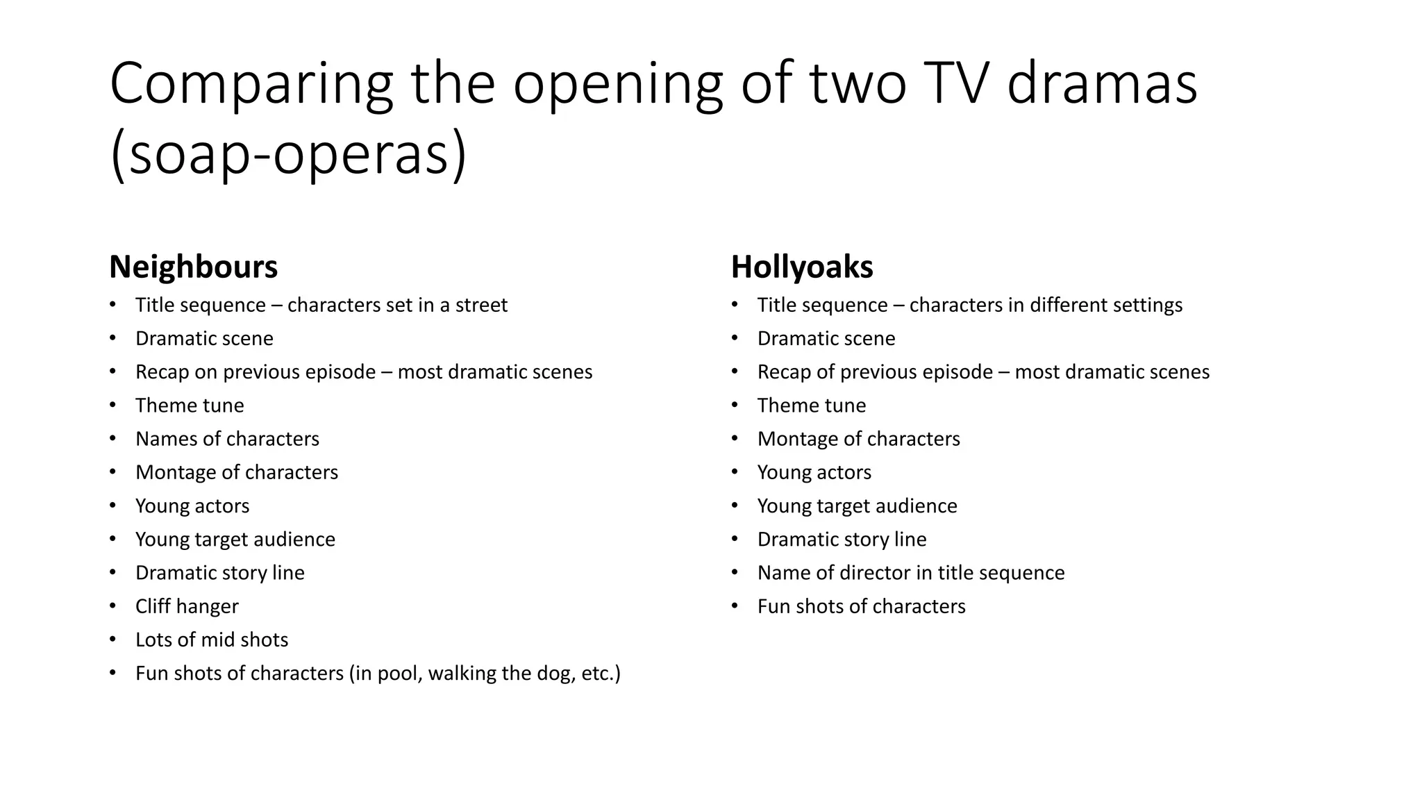 TV Drama Codes and Conventions | PPTX