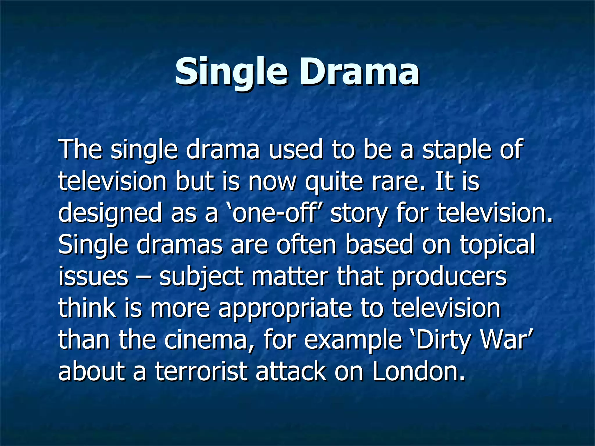 Tv Drama Formats | PPT