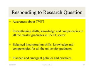TVET in Higher Education in Nepal: Opportunities and Challenges | PDF