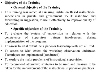 Tvet supervision 1 | PDF