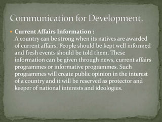 Tv for developmental communication | PPTX