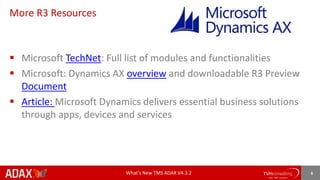 Dynamics AX 2012 R3 release is OUT! | PPTX