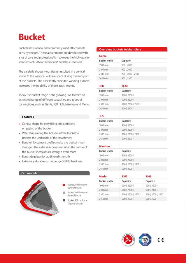 Tvh product leaflet buckets | PDF | Business | Business and Finance