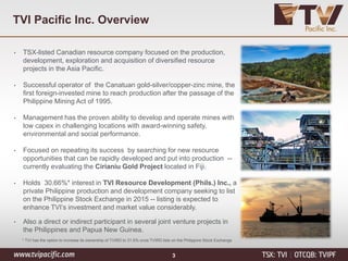 TVI Pacific Corporate Presentation | PDF