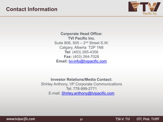 Tvi corporate presentation august 11 2016 | PPT