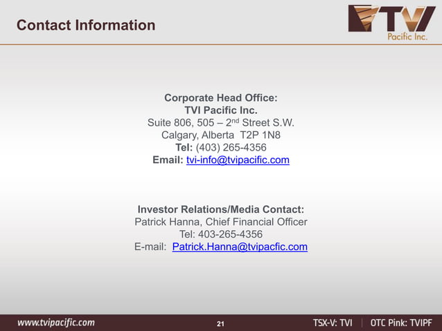 Tvi corporate presentation may 2017 v3 | PDF