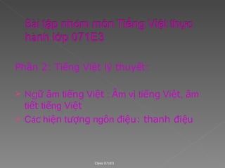 Tiếng Việt lý thuyết | PPT