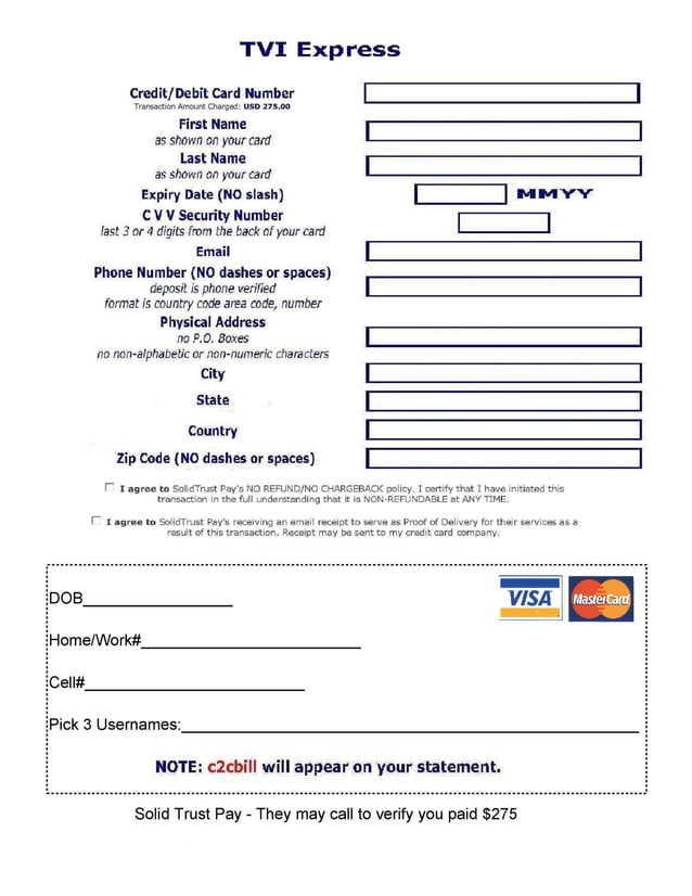 Tvi Sign Up Form | PDF