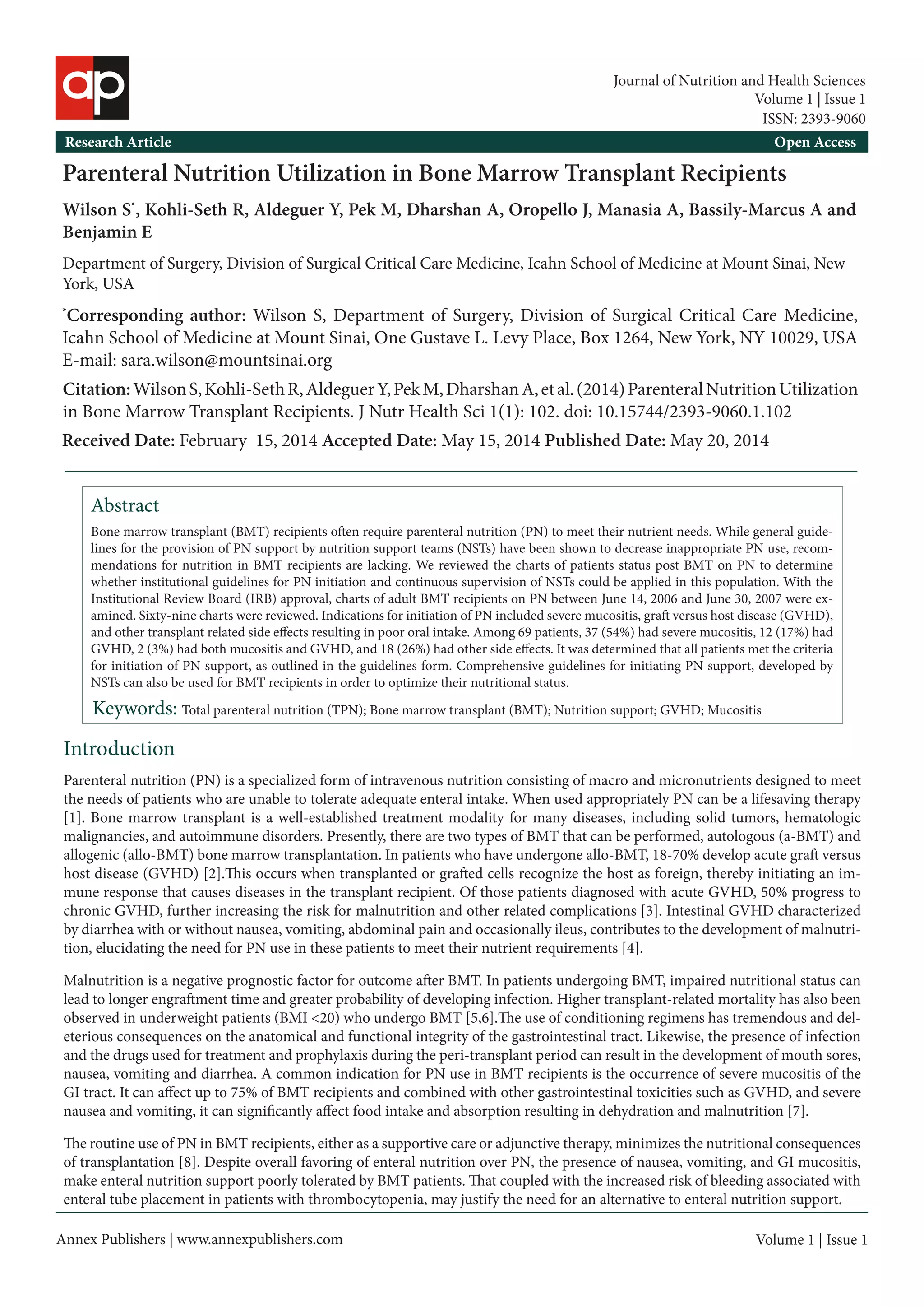 Parenteral nutrition-utilization-in-bone-marrow-transplant-recipients | PDF