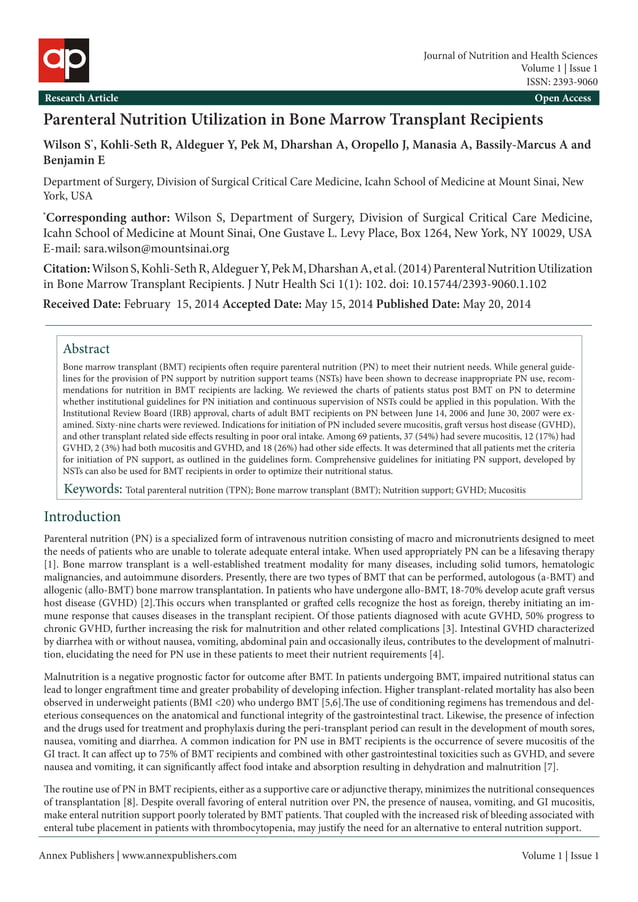 Parenteral nutrition-utilization-in-bone-marrow-transplant-recipients ...