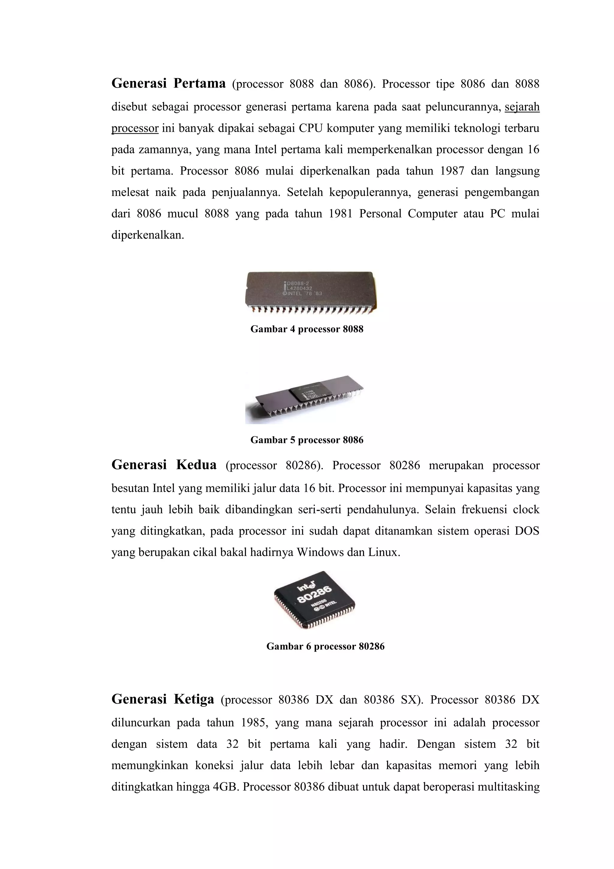 MAKALAH PERKEMBANGAN PROCESSOR | PDF