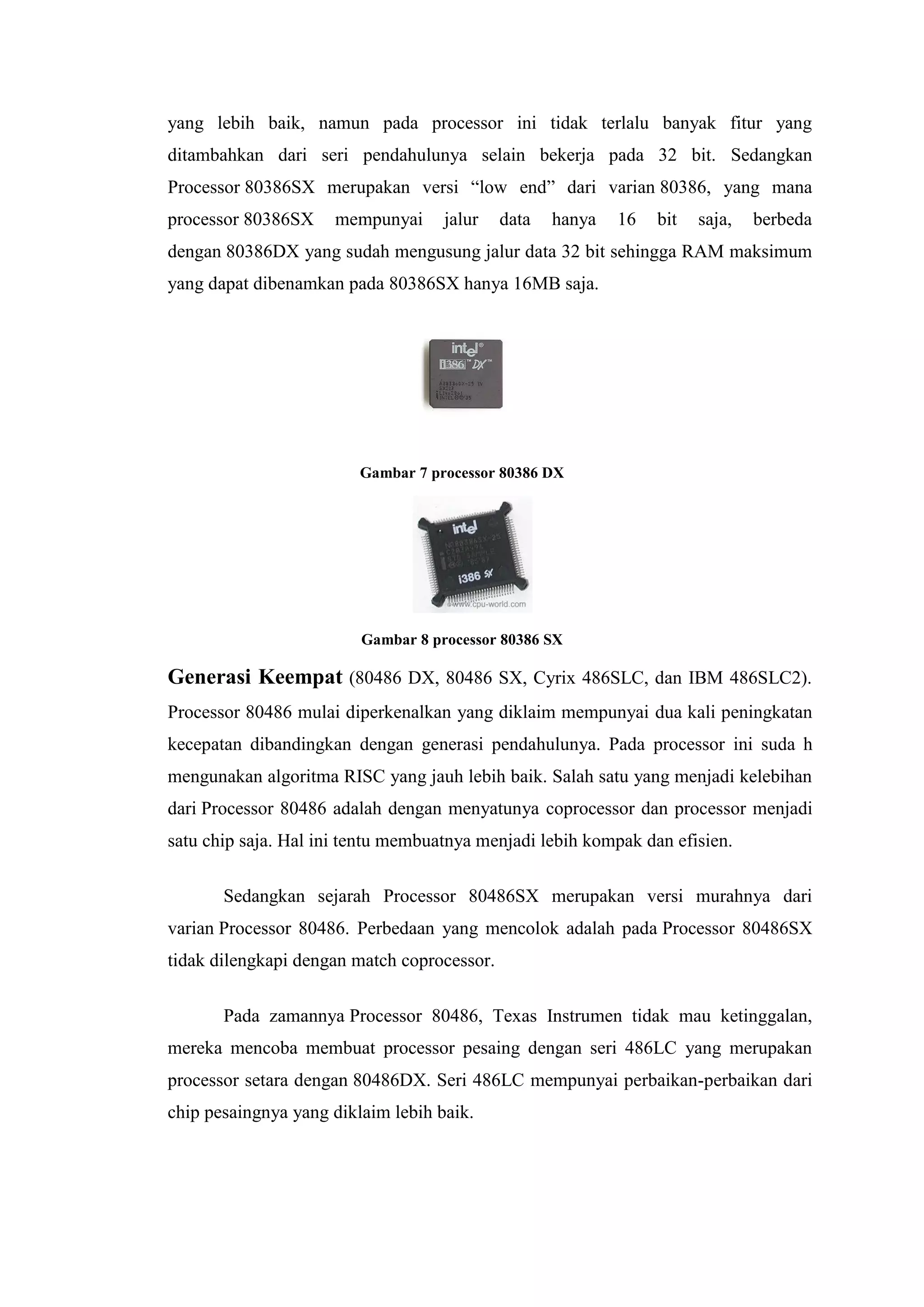 MAKALAH PERKEMBANGAN PROCESSOR | PDF