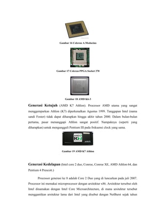 MAKALAH PERKEMBANGAN PROCESSOR | PDF