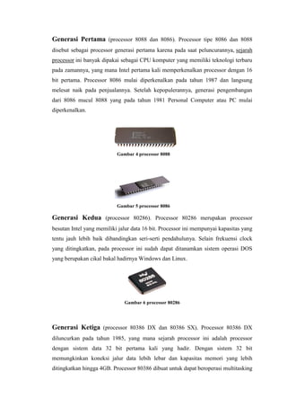 MAKALAH PERKEMBANGAN PROCESSOR | PDF