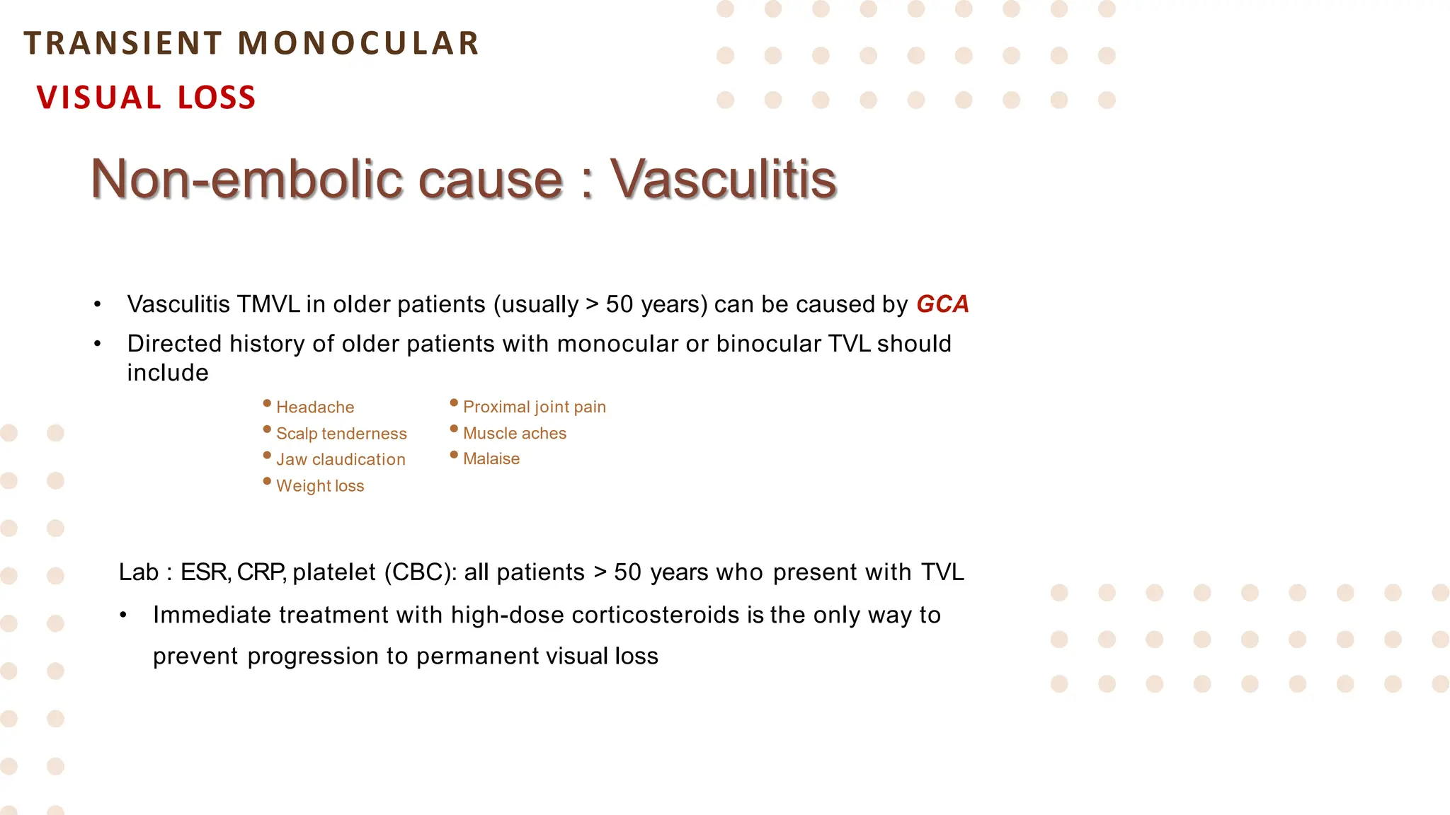 approach to transient visual loss in clinical practice // | PDF