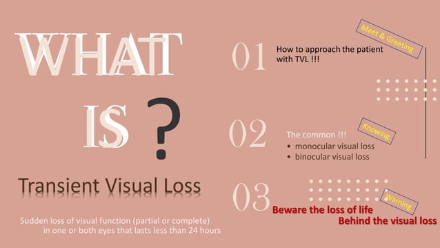 approach to transient visual loss in clinical practice // | PDF | Eye ...