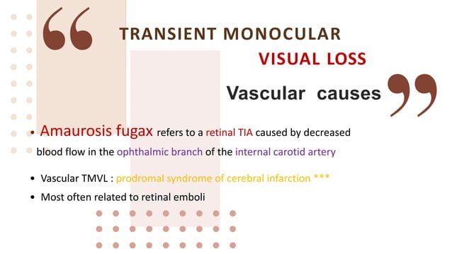 approach to transient visual loss in clinical practice // | PDF | Eye ...