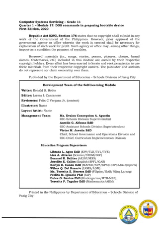 TVL CSS G11-Q1-M17.pdf | Operating Systems | Computer Software and Applications