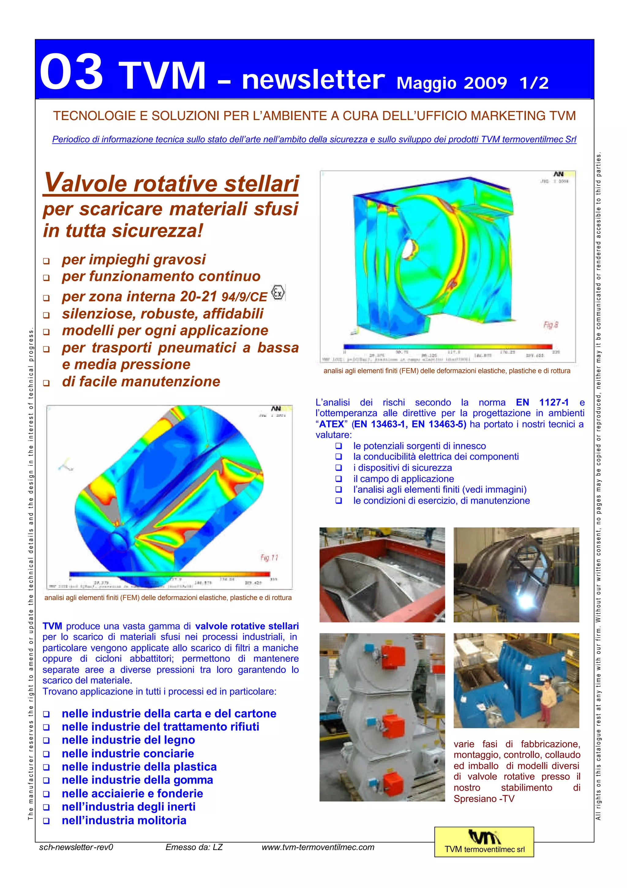 TVM termoventilmec 2009-newsletter-03-valvole rotative | PDF