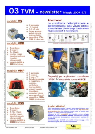 TVM termoventilmec 2009-newsletter-03-valvole rotative | PDF