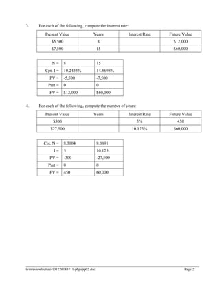 Tvm review lecture | DOC
