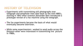 TV history and TV IN Pakistan | PPTX | History | Genres