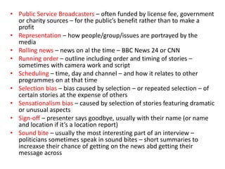 Tv news glossary | PPTX