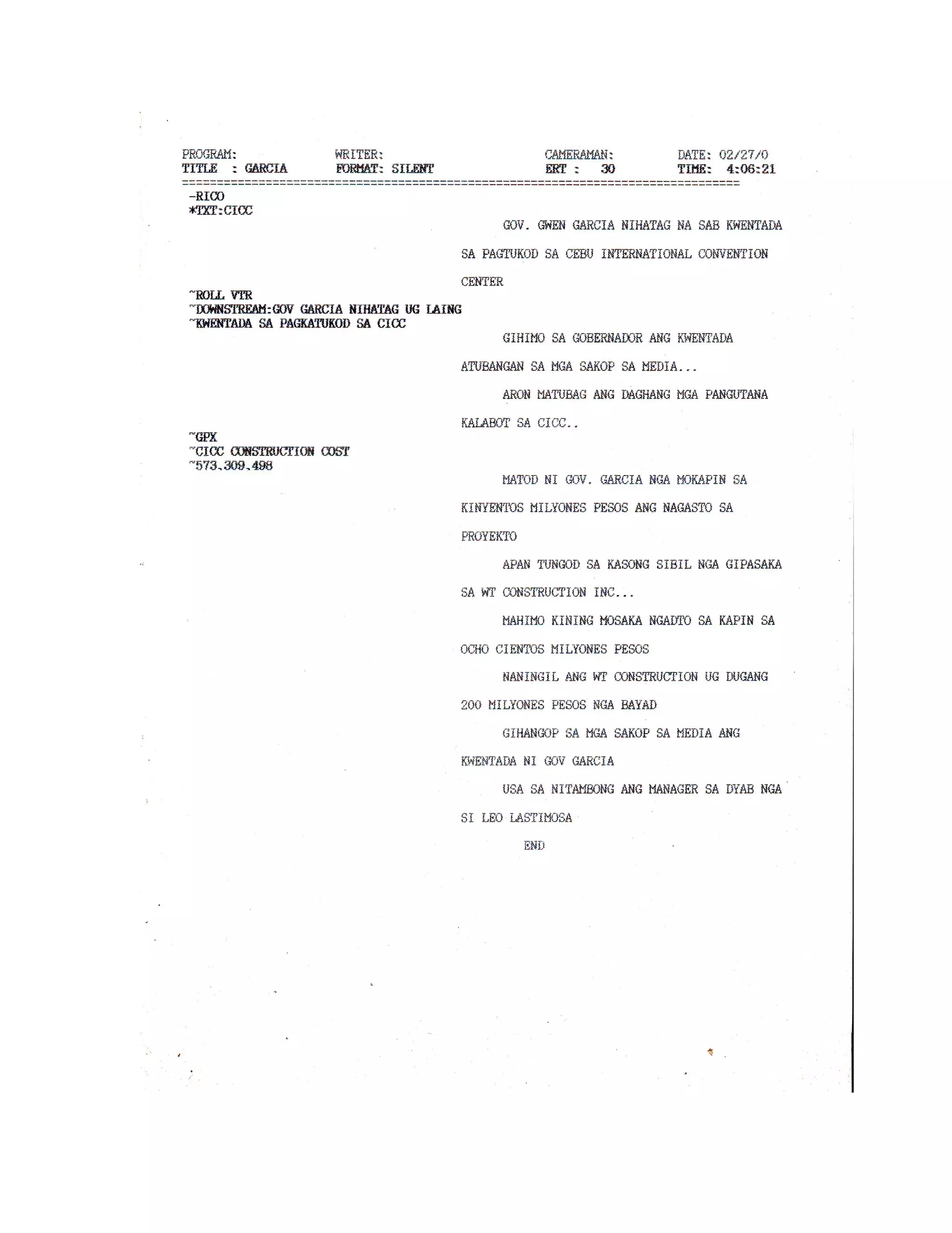 Tv news script formats & sample scripts | DOC