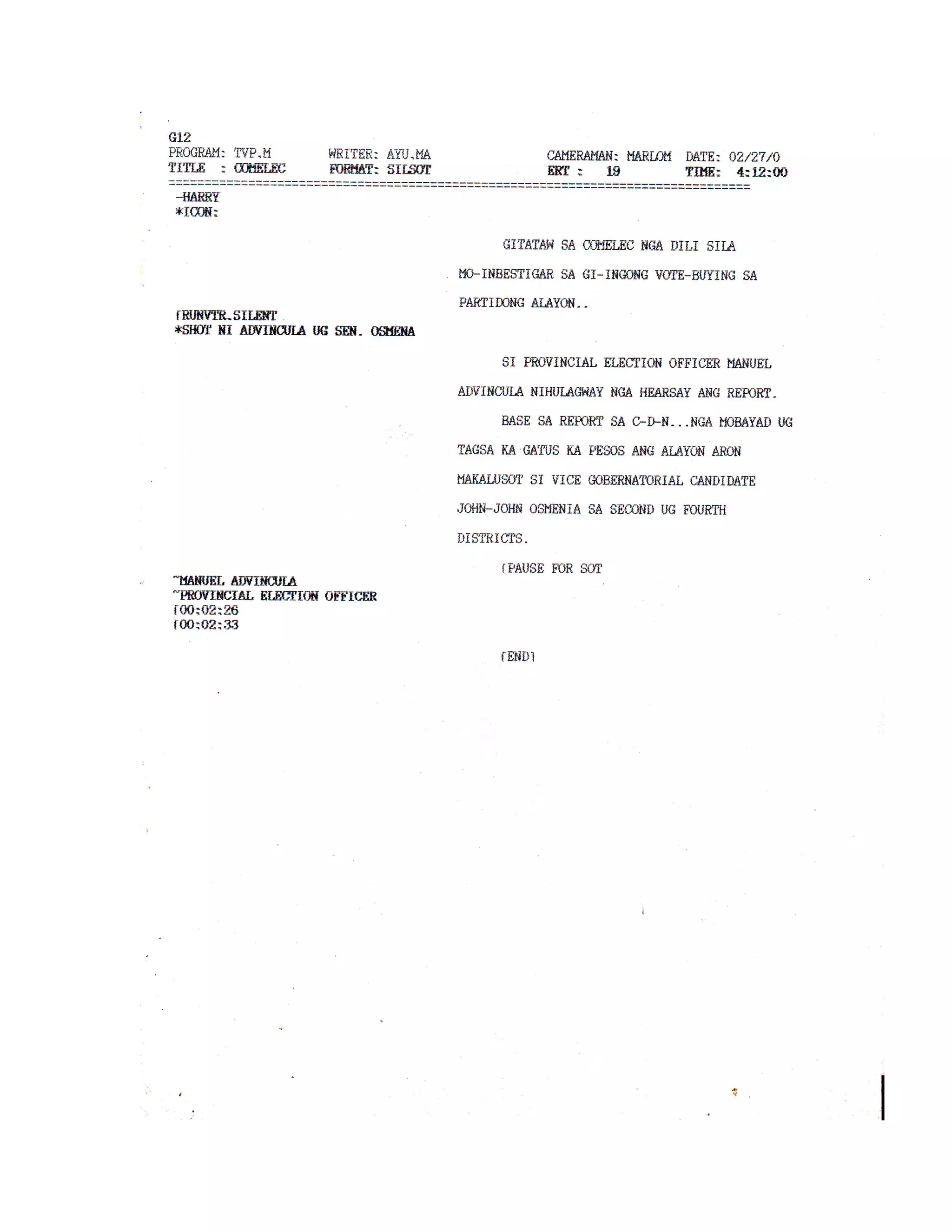 Tv news script formats & sample scripts | DOC