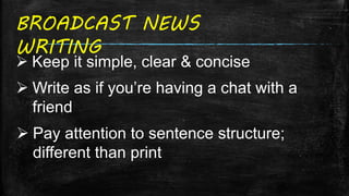 TV News Writing | PPTX