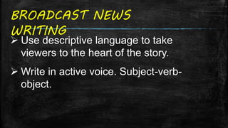 TV News Writing | PPTX