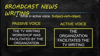 TV News Writing | PPTX