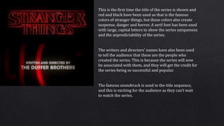 Stranger Things Opening Sequence | PPT