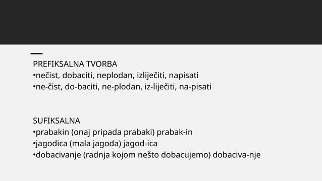 Tvorba riječi, primjeri za ponavljanje.pptx