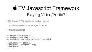 Building a tvOS Application | PPT