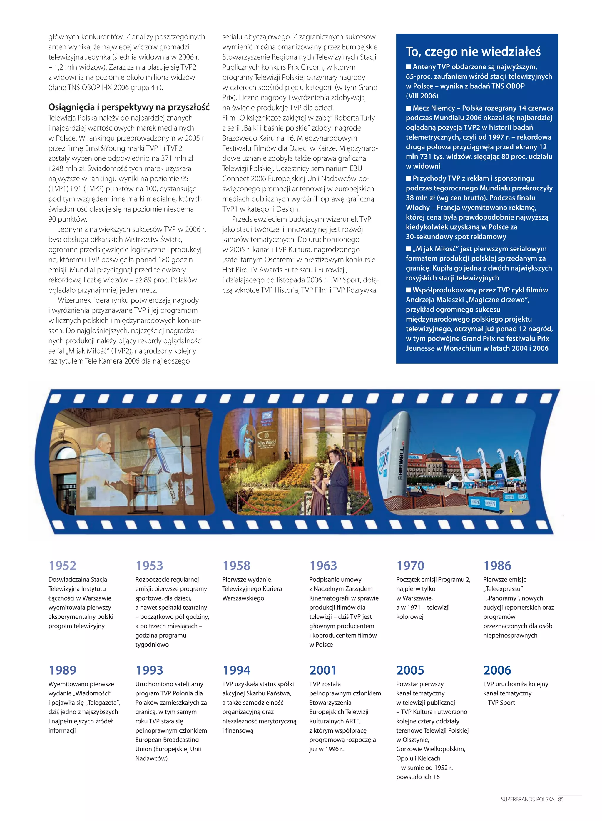Case study marki TVP z Albumu Superbrands Polska 2006 | PDF