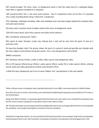 Tv production overview | PDF