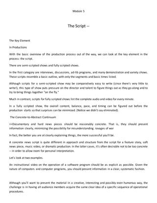 Tv production overview | PDF