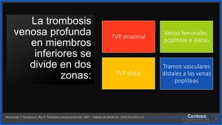 TROMBOEMBOLISMO VENOSO: TROMBOSIS VENOSA PROFUNDA Y EMBOLISMO PULMONAR ...