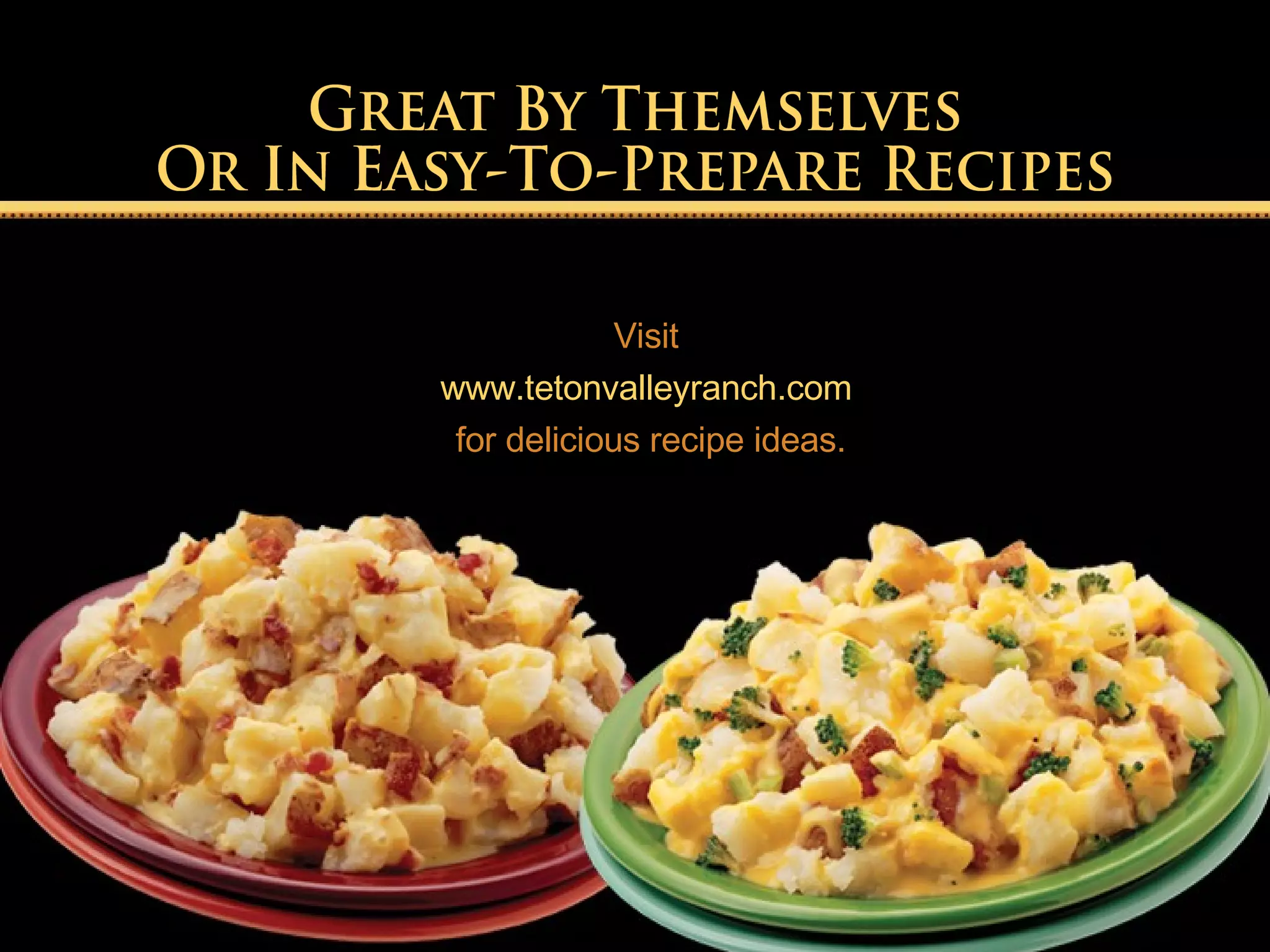 Iintroducing Quicksides the new baked potato from Teton Valley Ranch | PPS